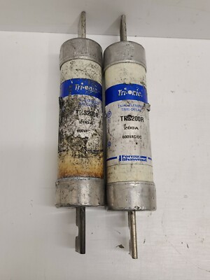 LOT OF (2) GUARANTEED! FERRAZ SHAWMUT TRI-ONIC 200A 600V FUSE TRS200R ...