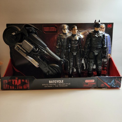 The Batman 2022 Batcycle Set Bruce Wayne Selina Kyle Penguin Target ...