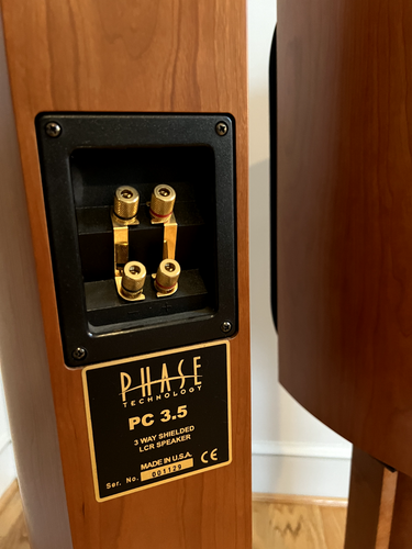 Set of PHASE TECHNOLOGY PC3.5 Cherry Premier Collection Speakers ...