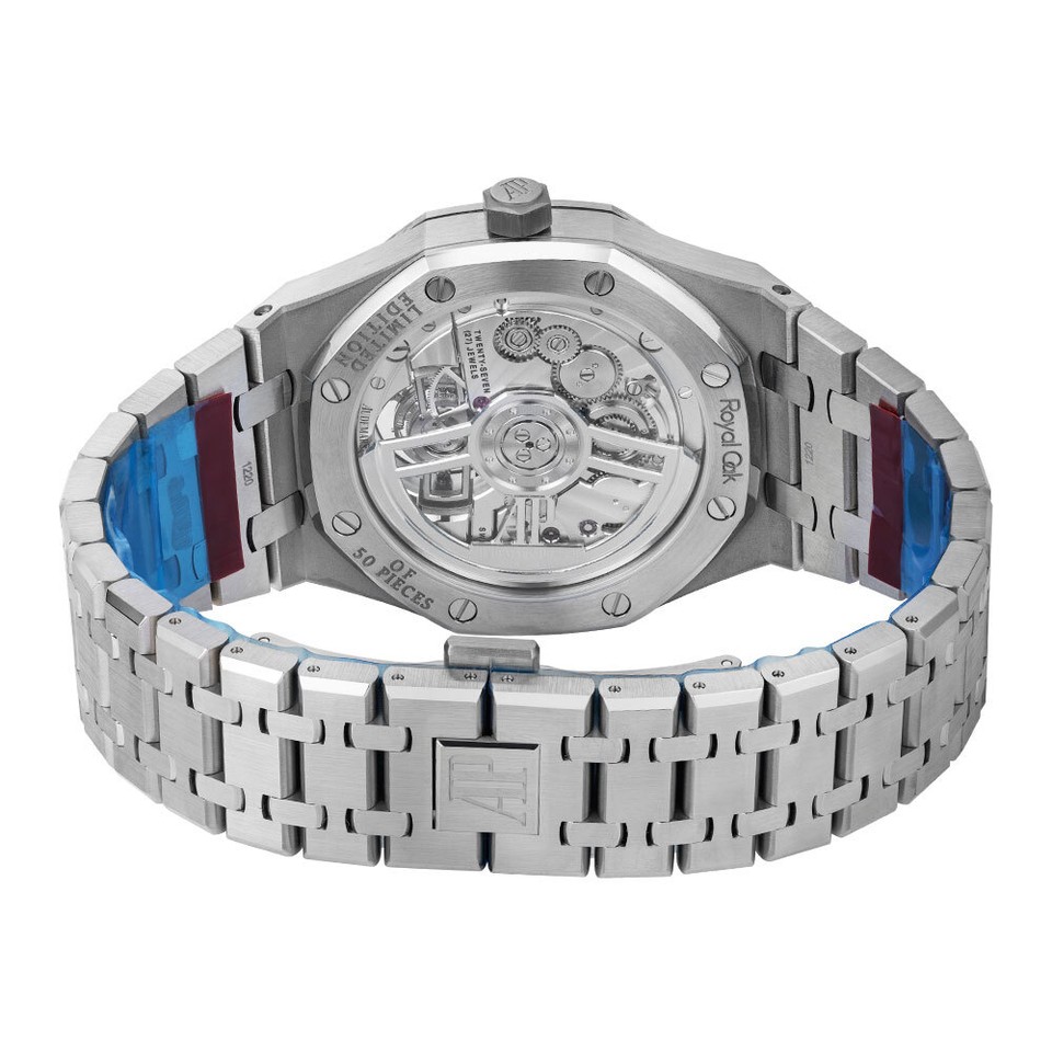 Audemars Piguet Royal Oak Watch 41MM Blue Index Hour Markers Dial | eBay