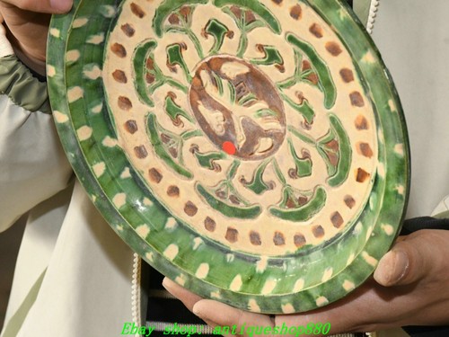 9''Old Chinese Tang Sancai Porcelain Dynasty Palace Pen Wash Tray Dish ...