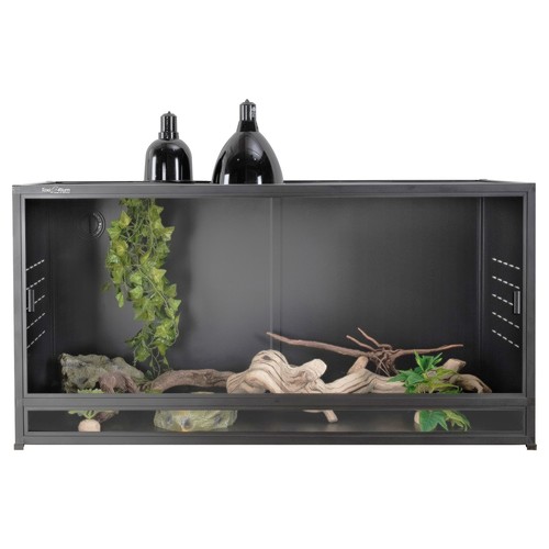 Bearded Dragon PVC Reptile Enclosure 40" x 16" x 16" Black Low Habitat ...