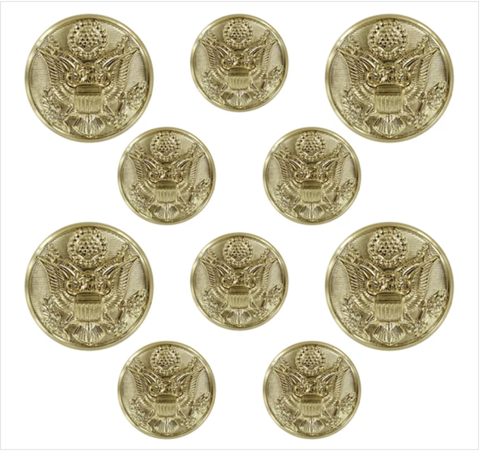 GENUINE U.S. ARMY BUTTON SET: EAGLE 4X36 LIGNE AND 6X25 LIGNE | eBay