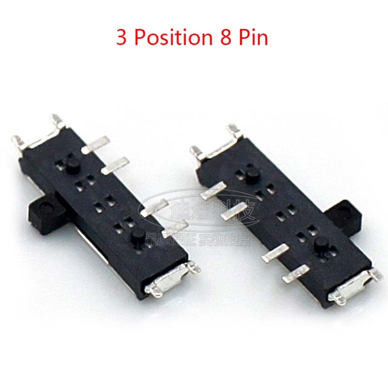 Micro Slide Switch 3 Position 8 Pin Mini SMD Switch PCB Panel Mount 1 ...