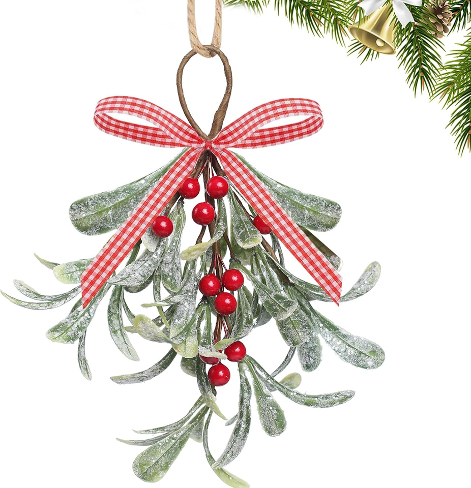 Mistletoe Christmas Decor, Artificial Mistletoe Frosted Mistletoe Decoration for | eBay
