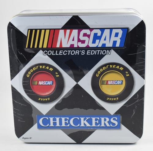 NASCAR Checkers Board Game USAopoly Sealed Tin Ages 6+ Collector's ...
