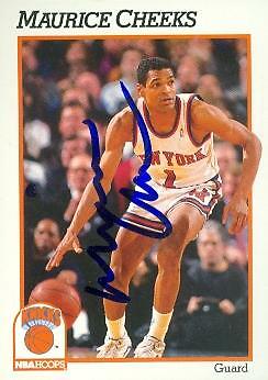 Maurice Cheeks autographed Basketball Card (New York Knicks) 1991 Hoops ...