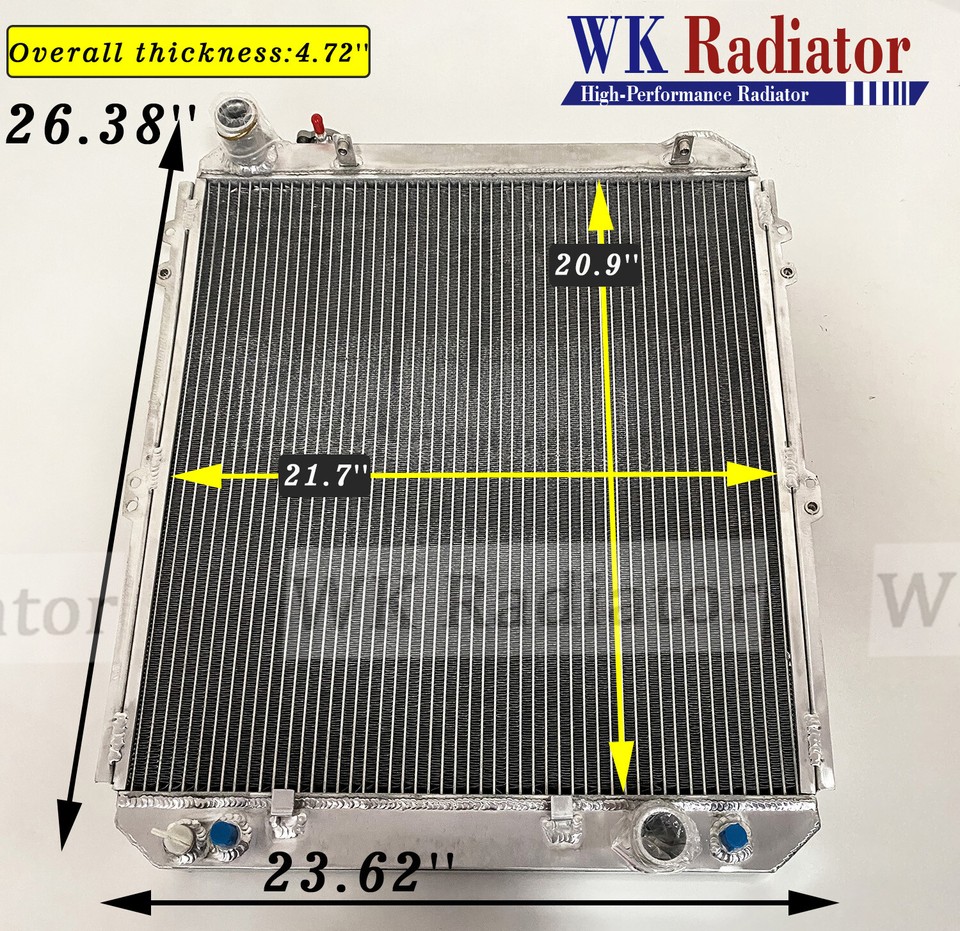 Polished radiator for Toyota Hilux Surf 4Runner KZN130 1KZ-TE 3.0L 1993 ...