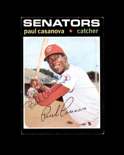 Paul Casanova Hand Signed 1971 Topps Washington Senators Autograph | eBay