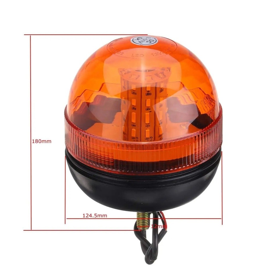 Flashing Beacon Led Light Orange Recovery Strobe Amber Breakdown Bolt ...