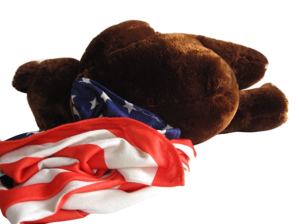 Trumpy Bear w American Flag Cape Plush Stuffed Patriotic MAGA Donald ...