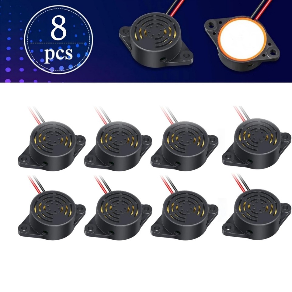 DC 3-24V Electronic Buzzer 95dB Piezo Alarm Sounder for Security ...