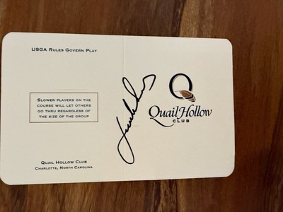 Jordan Spieth Signed Autograph Quail Hollow Scorecard JSA | eBay
