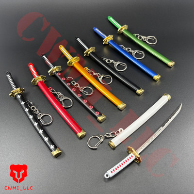 Mini Katana Sword Keychain – 6" Metal Blade w/ Sheath – One Piece ...