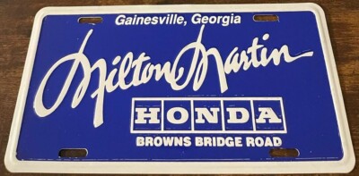 Milton Martin Honda Dealership Booster License Plate Gainesville ...