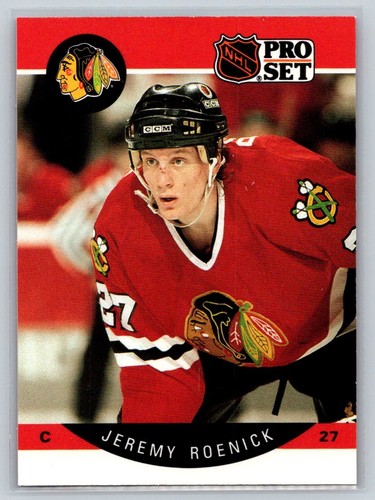 1990-91 Pro Set #58 Jeremy Roenick Chicago Blackhawks Rookie Hockey ...