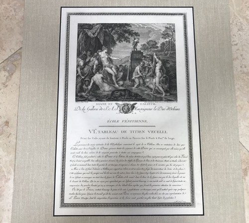 Vintage Etching Engraving "Diana and Calisto" 1788 after Titian ...