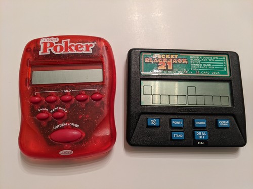 Lot of 2 Radica Electronic Handheld Games Pocket Poker, Pocket ...