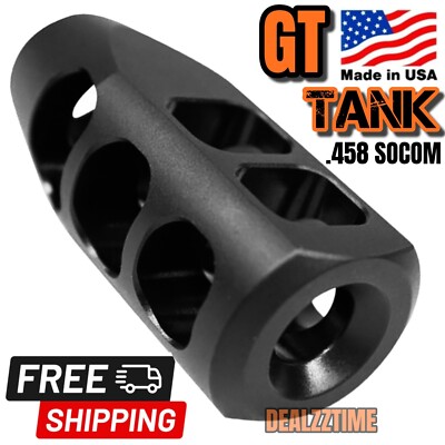 GT BLACK 2.5" Compensator THE TANK 5/8 X 32 TPI .458 SOCOM REDUCE ...