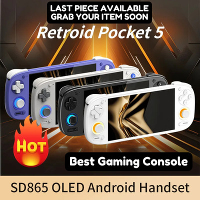Retroid Pocket 5 Retro Handheld Game Console RP5 SD865 8+128G Android13 ...