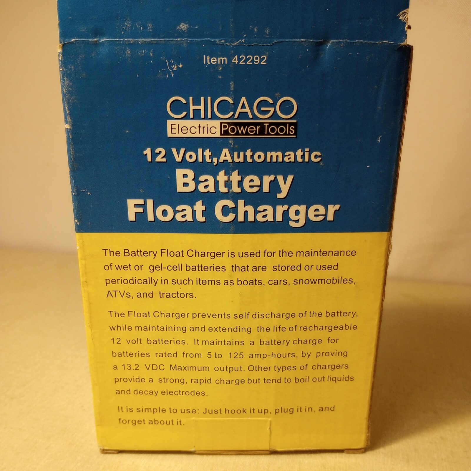 Chicago Electric 12 Volt Automatic Battery Float Charger Item #42292 | eBay