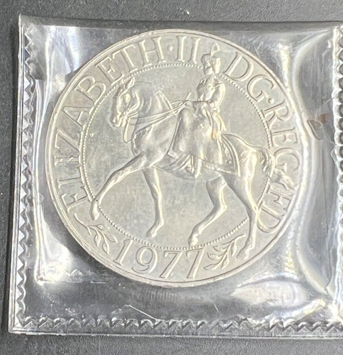 Rare Authentic Commemorative Elizabeth II DG REG FD 1977 Coin | eBay UK