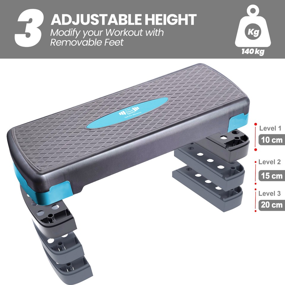 Aerobic Stepper Adjustable Height 2-3-5 Levels Exercise Stepper for ...
