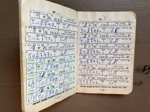 Old Vintage Israel Document Member Card Maccabi Health Insurance Fund ...