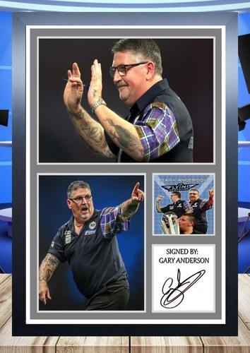 (38) gary anderson darts signed unframed/framed photograph (reprint ...