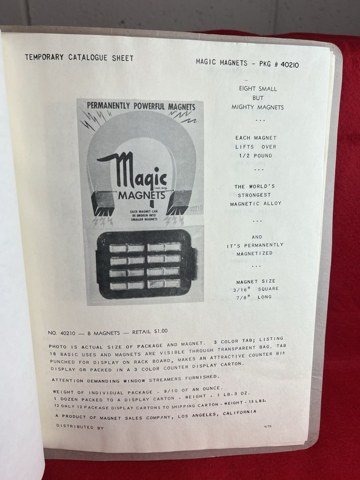 Vintage Magnet Sales Company Catalog Permanent Magnets Booklet | eBay