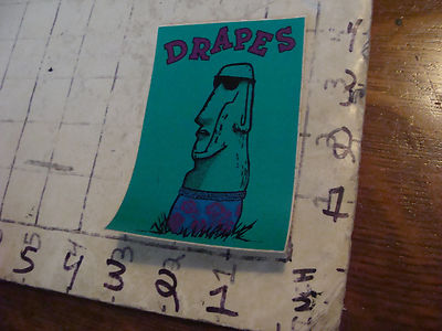 Vintage DRAPES Sticker with Moia with dark glasses logo #2 | eBay