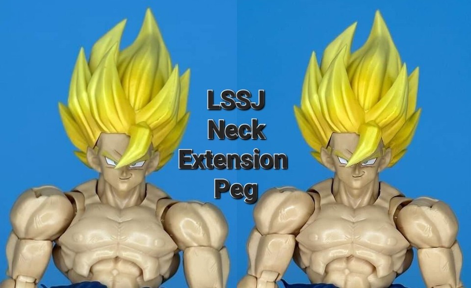 Custom SHF Gohan and LSSJ Goku Extension Neck Pegs - READ DESCRIPTION ...