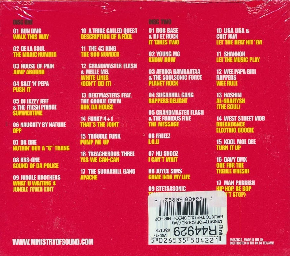 CD De La Soul, Run DMC, Dr. Dre, Naughty By Nature, Kool Moe Dee, KRS ...