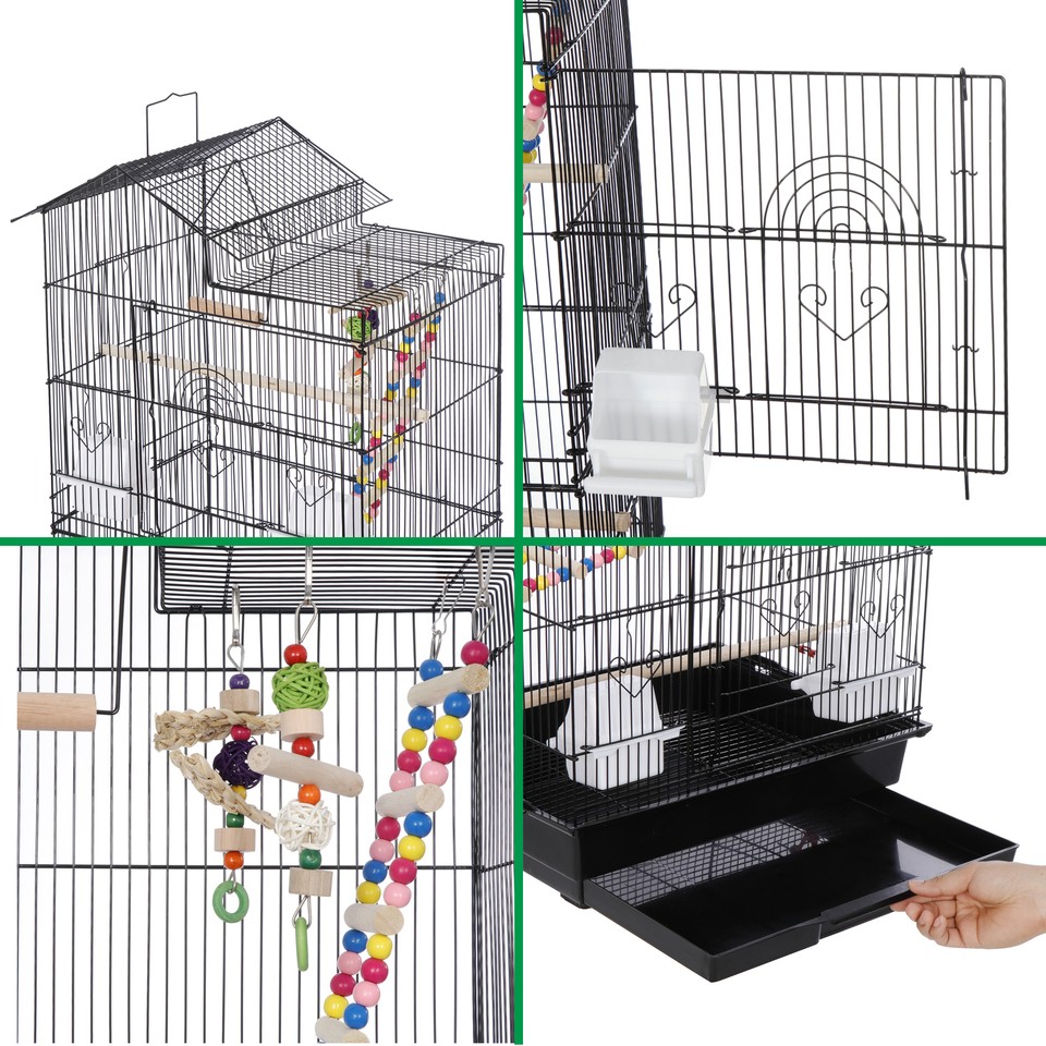 Multiple Sizes Durable Steel Bird Cage Best Place for Birds Large ...