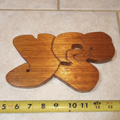 YES Band Unique Handcrafted Wood Carving Emblem-Sign-Placard From The ...
