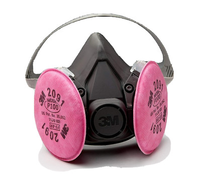 3M Half Face P100 Welding Painting Sanding Construction Dust Respirator ...
