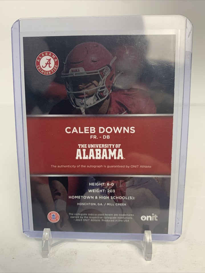 2023 ONIT - On-Card AUTO - Caleb Downs 279/400 Alabama Crimson Tide ...