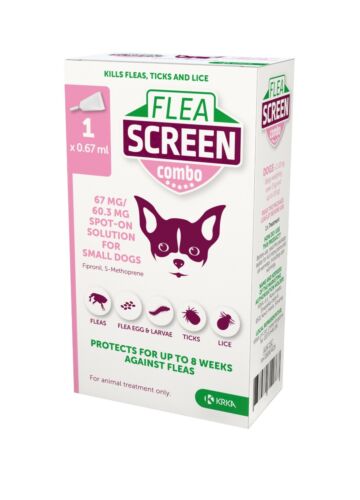 FLEA SCREEN combo Spot On for Dogs & Cats - Kills Fleas, Flea Eggs ...