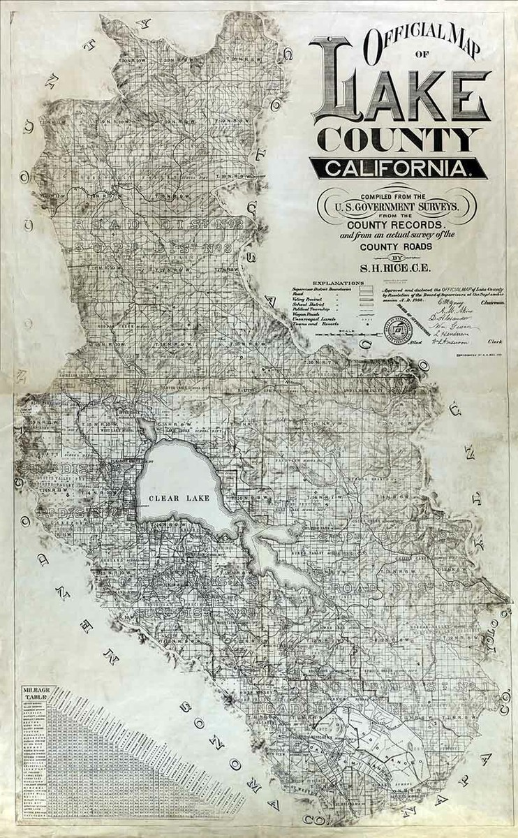 Lake County California Map