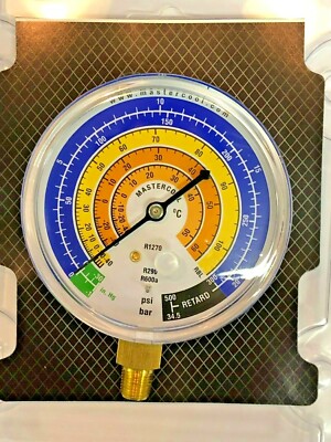 R600a, R290, R1270, Gauge, 3-1/8", -30" to 500 psi, Bottom Connection 1 ...