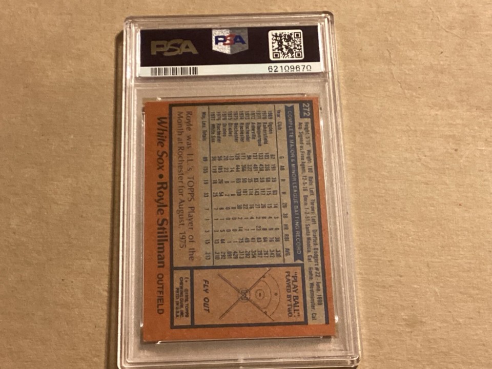 1978 TOPPS #272 ROYLE STILLMAN BASEBALL CARD - PSA 5 EX - Newly Graded ...