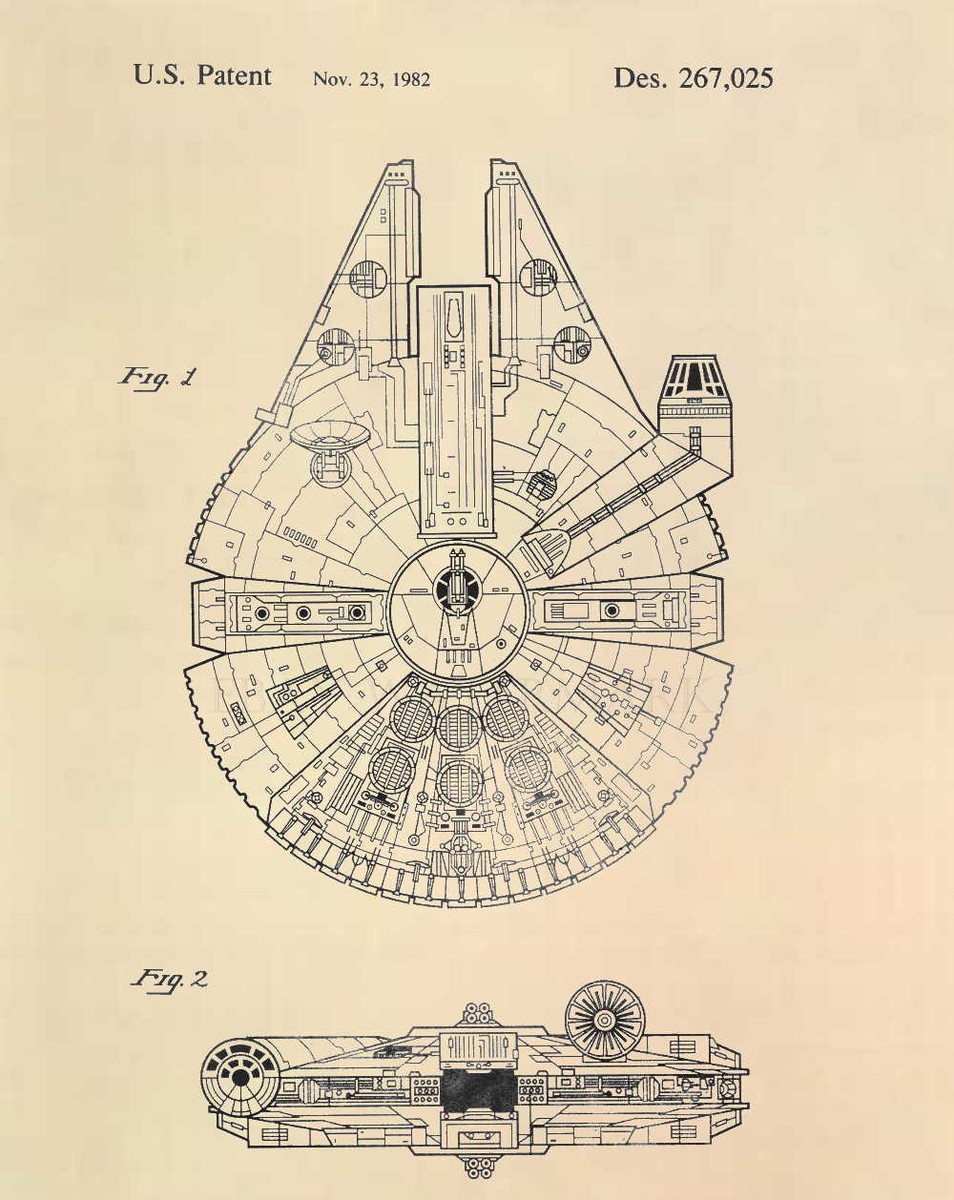 Millennium Falcon Drawing Millennium Falcon Star Wars Patent Bh