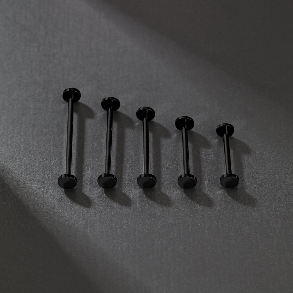 8Pcs/Set Stainless Steel Long Labret Lip Stud Cheek Stud Dimple ...