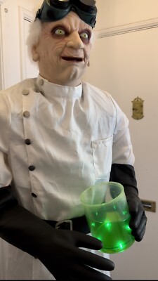GEMMY HALLOWEEN DR DOCTOR SHIVERS Animated 6ft Tall PROP EVERYTHING ...