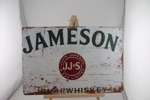 Jameson Irish Whiskey Retro Metal Tin Sign Bar Pub Wall Decor 12x8 | eBay
