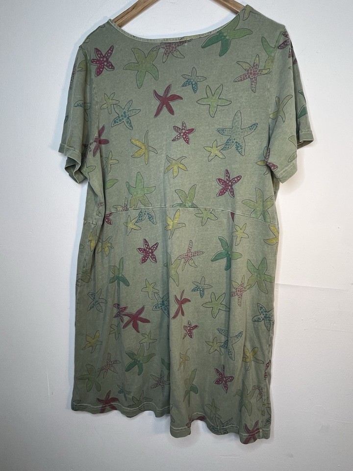 Fresh Produce Plus sz XXL Beachcore resort wear Green Starfish sea ...