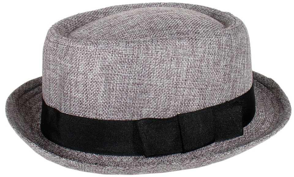 FABRIC PORK PIE PORKPIE FEDORA UPTURN SHORT BRIM CAP HAT CAP LARGE ...