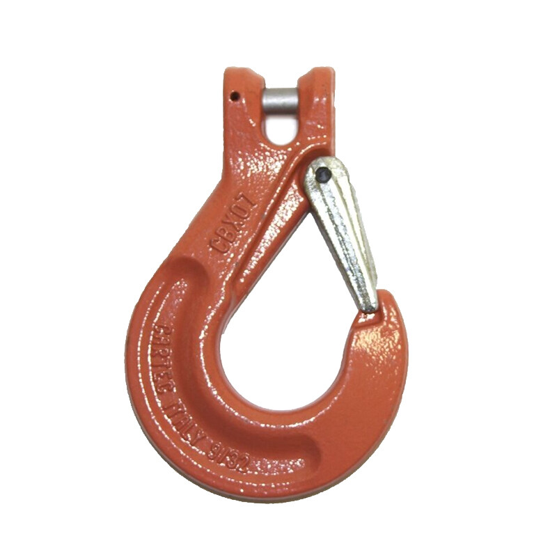 1/2" Cartec Clevis Sling Chain Hook w/ Snap Spring Latch Forged 15,000 ...