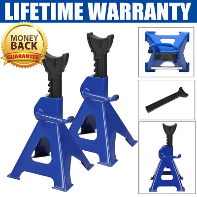 2x Heavy Duty Axle Stands 3 Ton Lifting Capacity Car Caravan Security ...