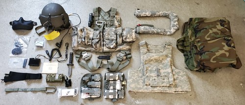 HGU-56 Flight Helmet Lot, Pilot Helmet, Survival Vest, LPU-40, Air ...